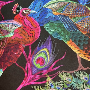 Peacock Gorgeous Silky Satin Fabric - Highquality Fabric-lr - Etsy