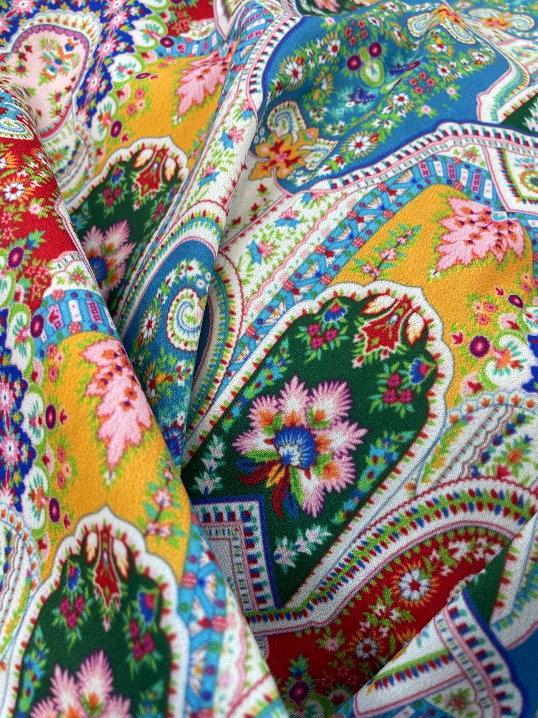 Bohemian Pattern Linen Fabric Possibility to Print on Any Fabric You ...