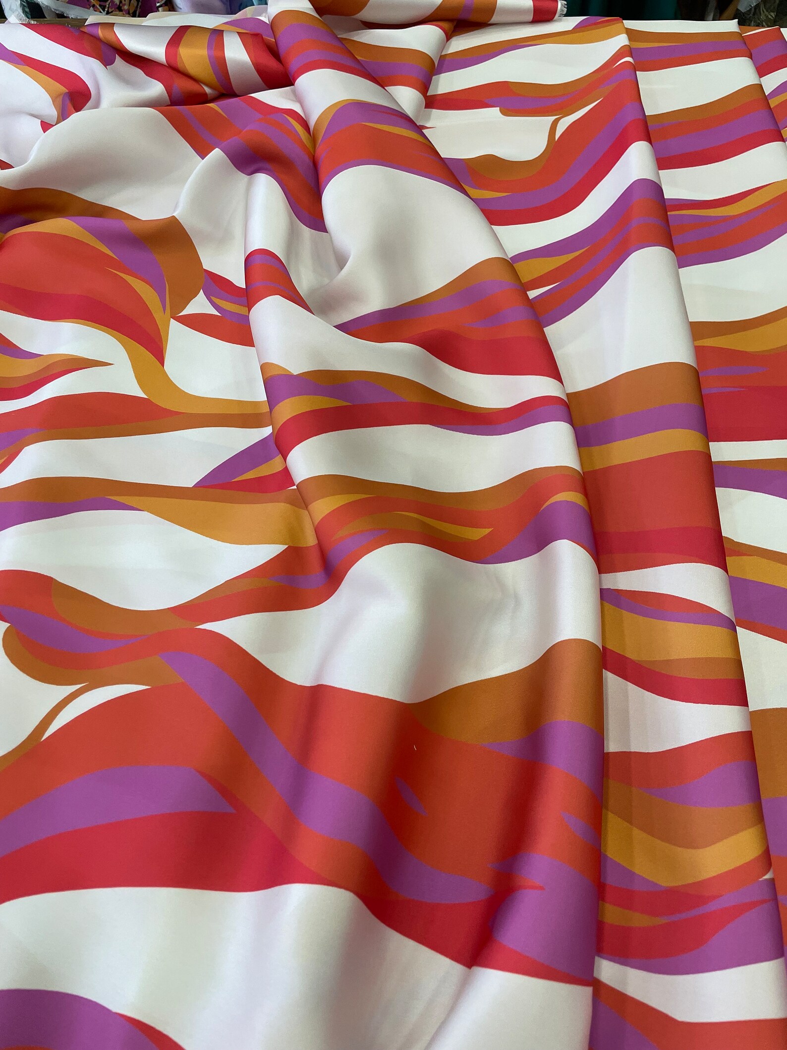 Zebra Pattern Silky Satin Fabricprinted on the Desired - Etsy