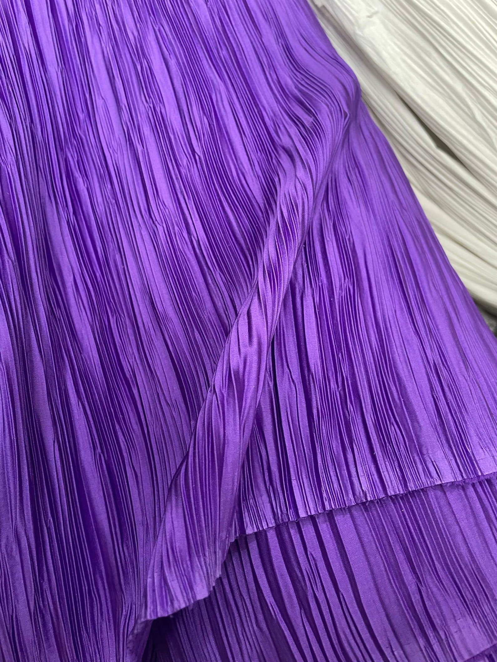 Pleated Satin Fabric: Shiny Polyester Crepe, 1.6 Yard Wide - Etsy