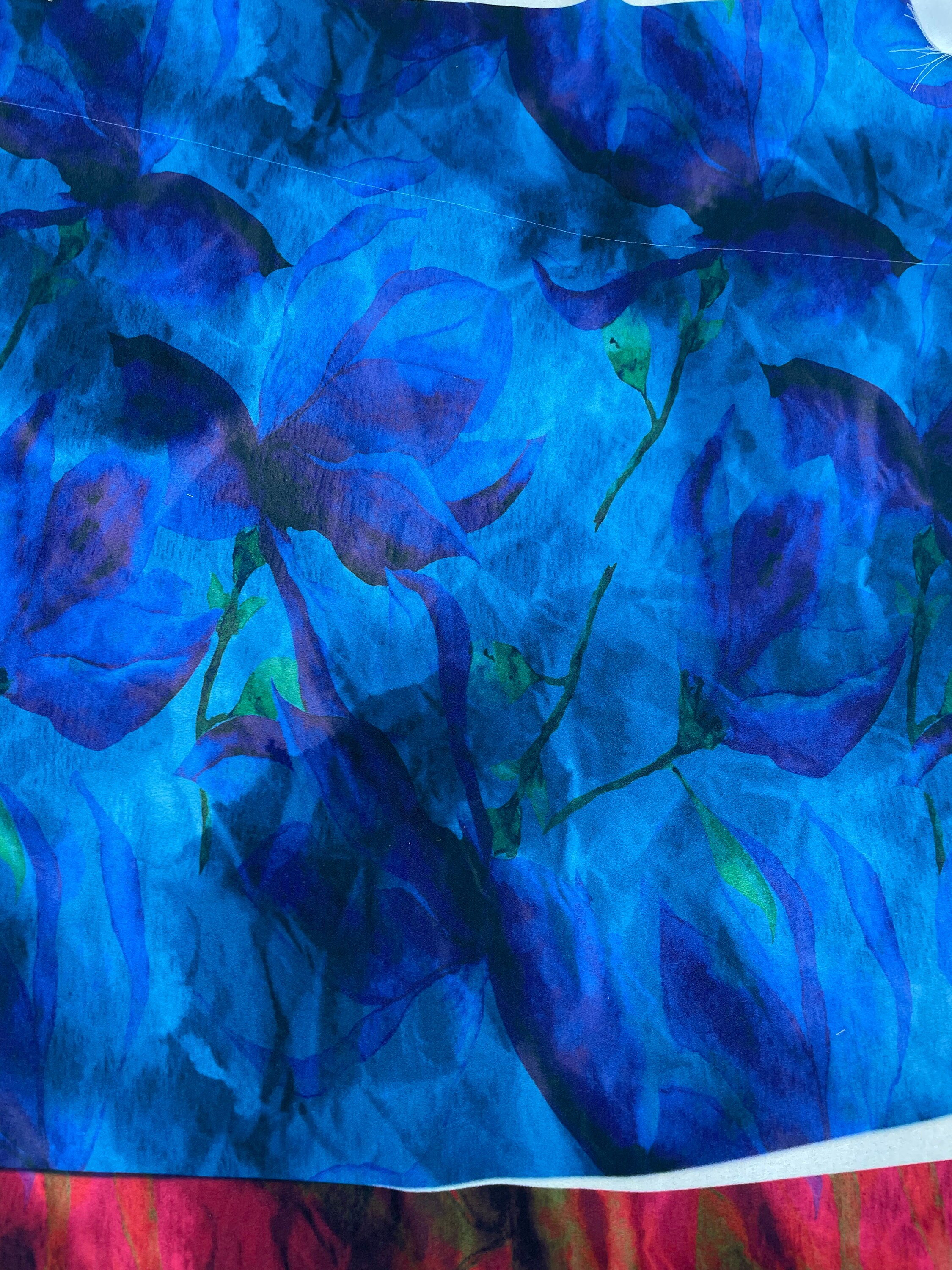 5 Color Leaf Design Crepe Fabric, Luxury Fabric,highquality Fabriclr - Etsy