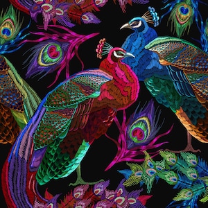 Peacock Gorgeous Silky Satin Fabric - Highquality Fabric-lr - Etsy