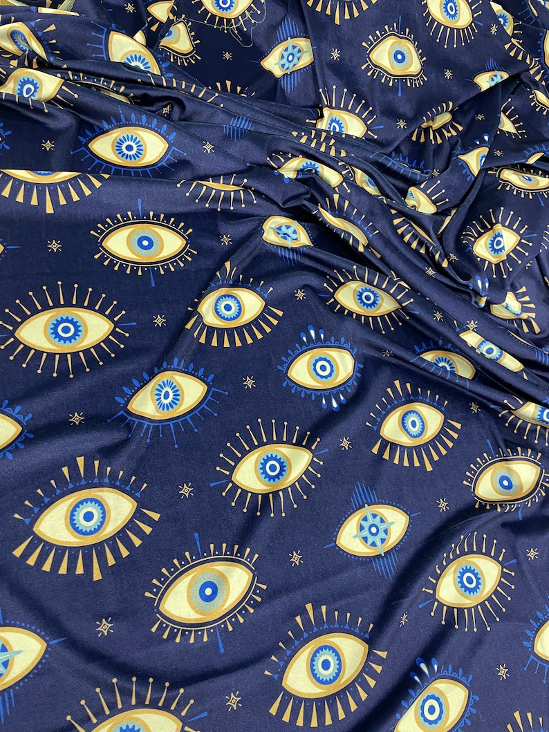 Evil Eye Pattern linen You Can Order Whatever Fabric Type You Want. Eye ...