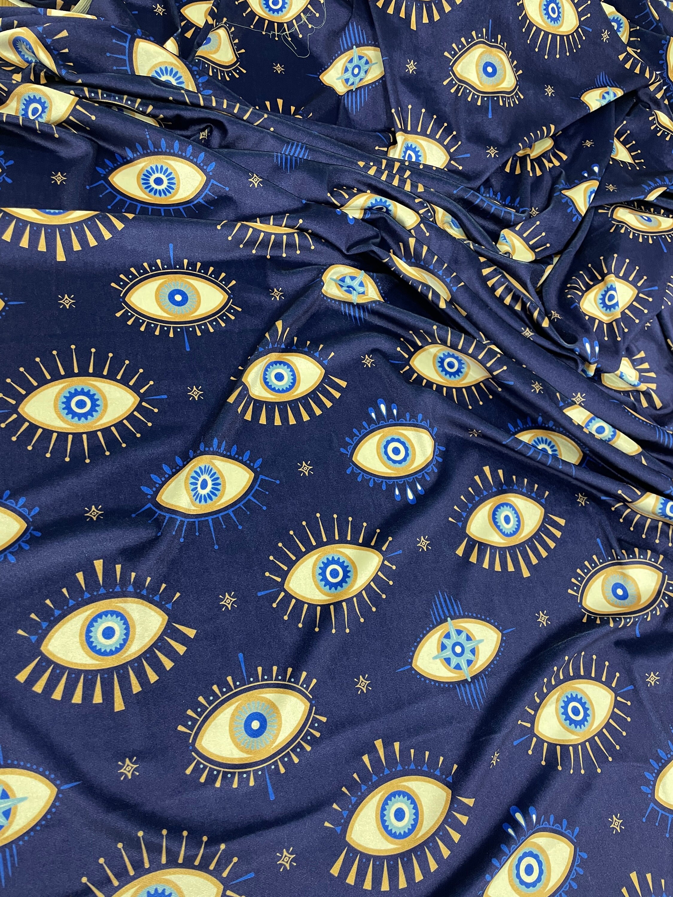 Evil Eye Pattern linen You Can Order Whatever Fabric Type You Want. Eye ...