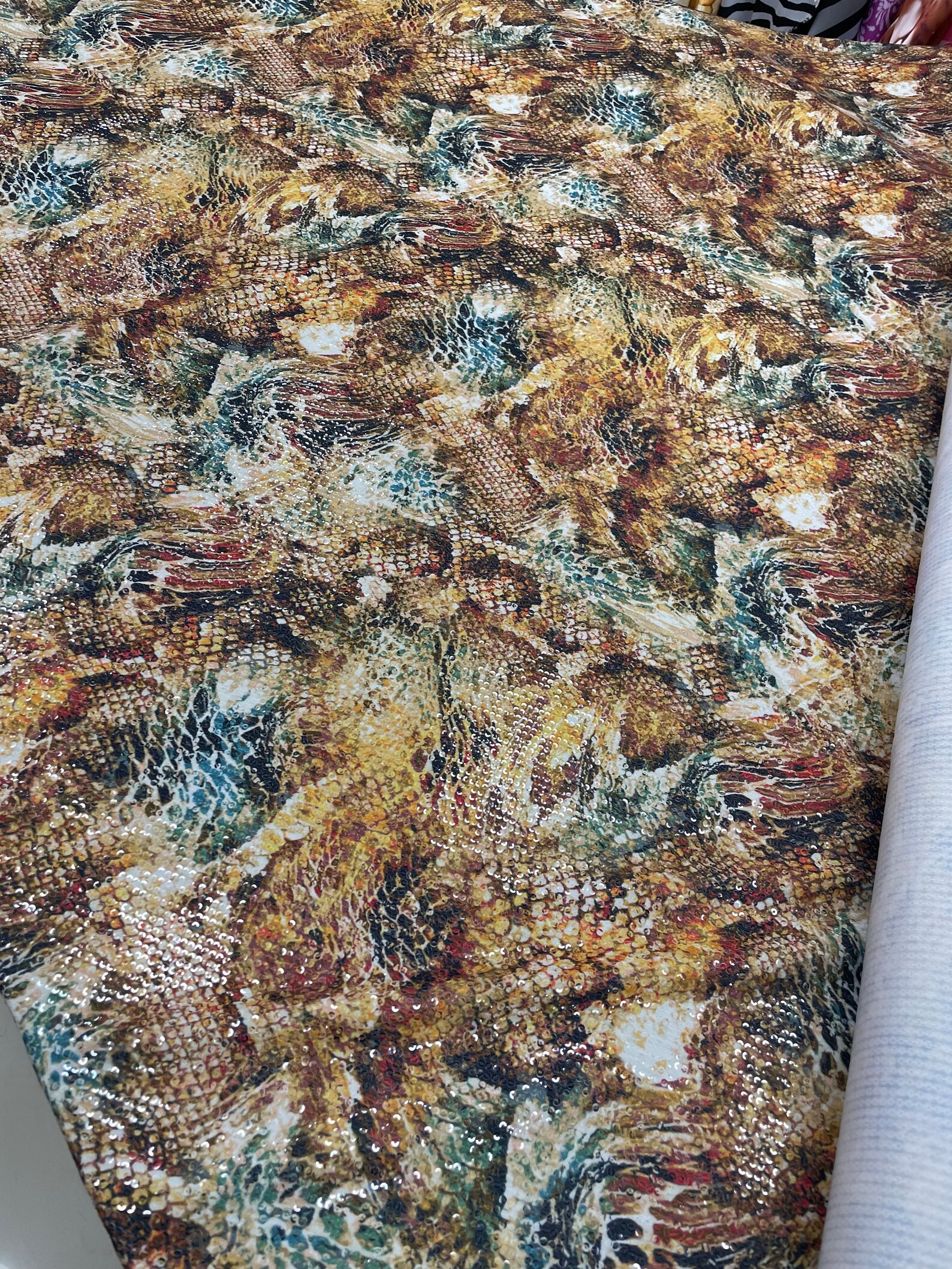 Sequin Lycra Fabric exotic Animal Pattern, - Etsy