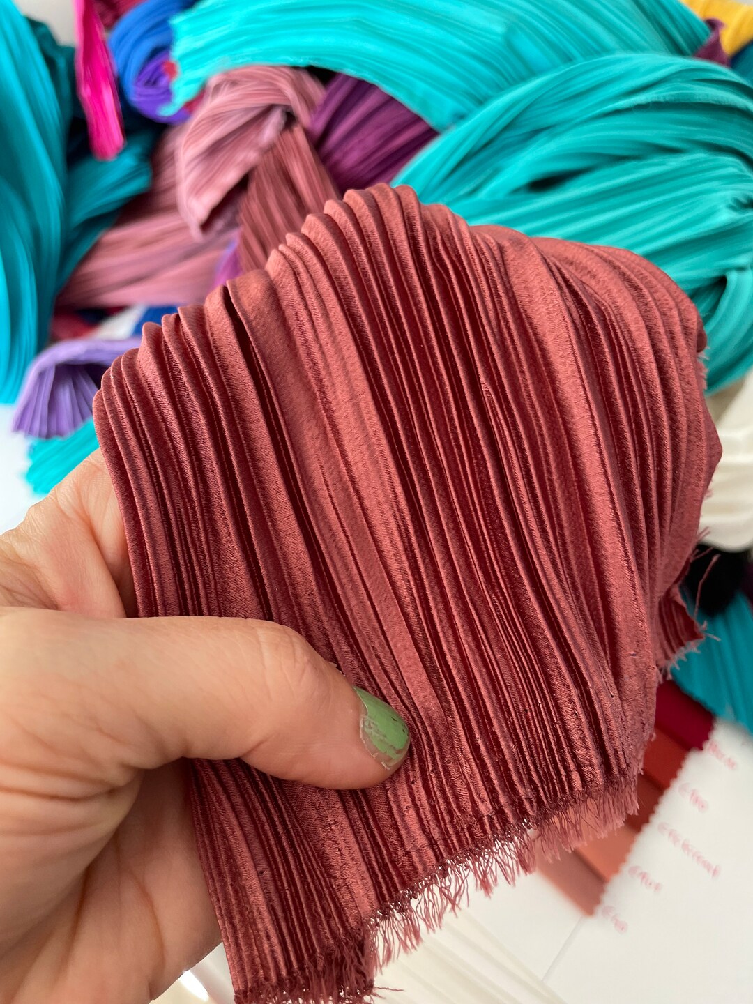 Pleated Special Fabrics (crepe-satin-chiffon, All Kinds of Mixed ...