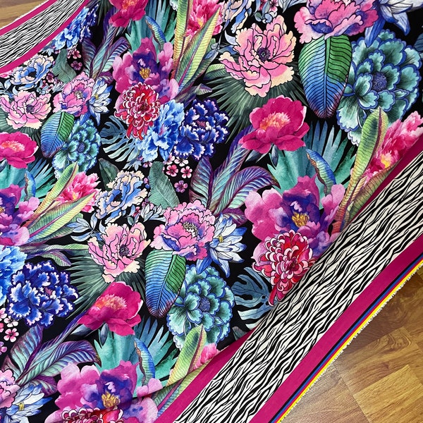 Floral Linen Fabric - Etsy