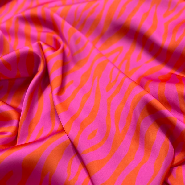 Orange Pink Fabric - Etsy