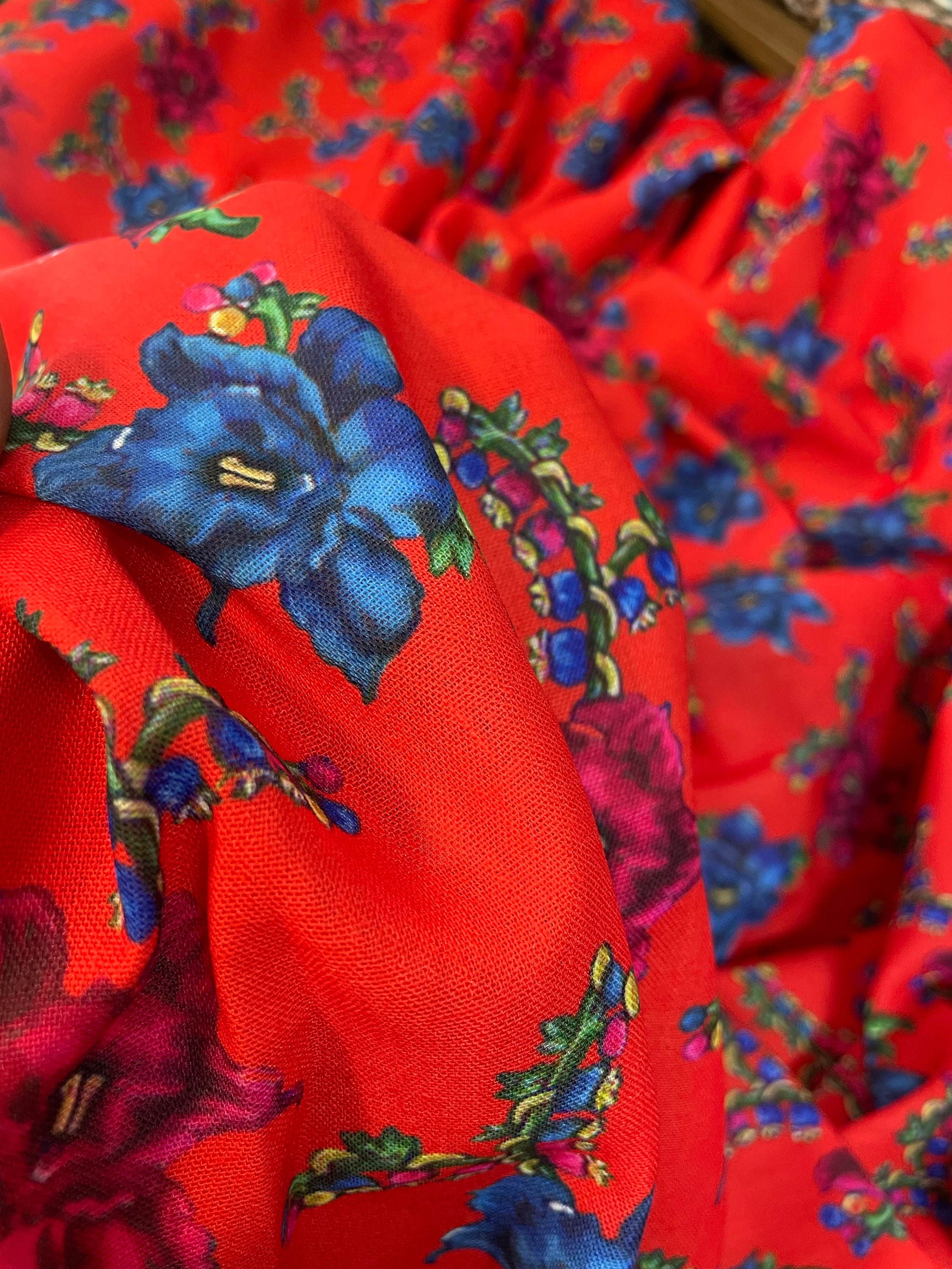 Ethnic Floral 5 Colors Linen Fabric Suitable for All Whether - Etsy
