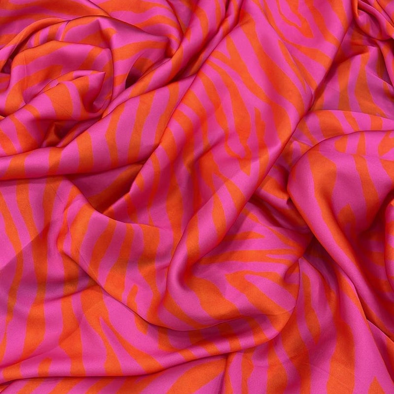 Orange Pink Fabric - Etsy