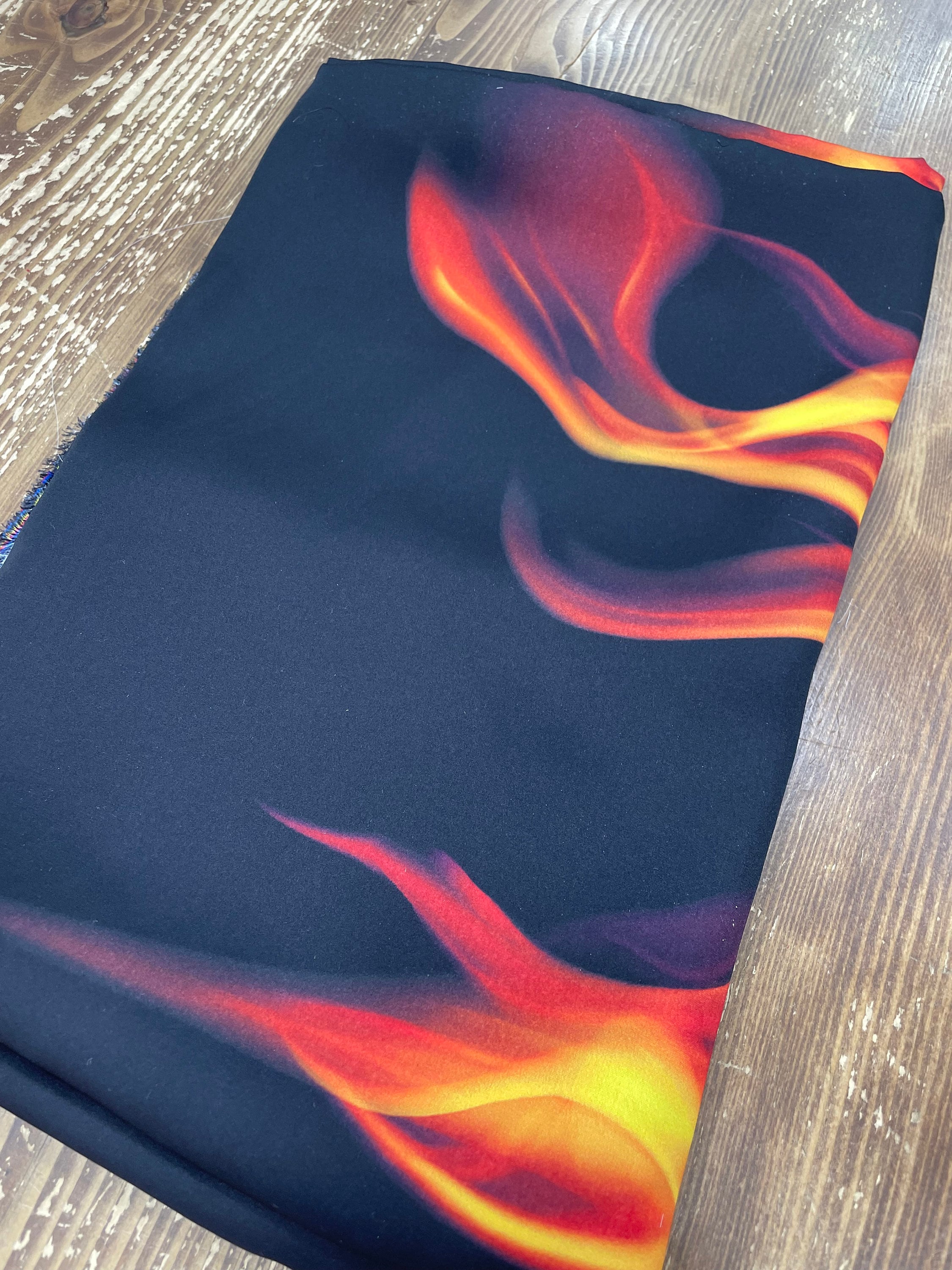 Flaming Silky Satin Fabric Printed on the Desired Fabric Typelr - Etsy