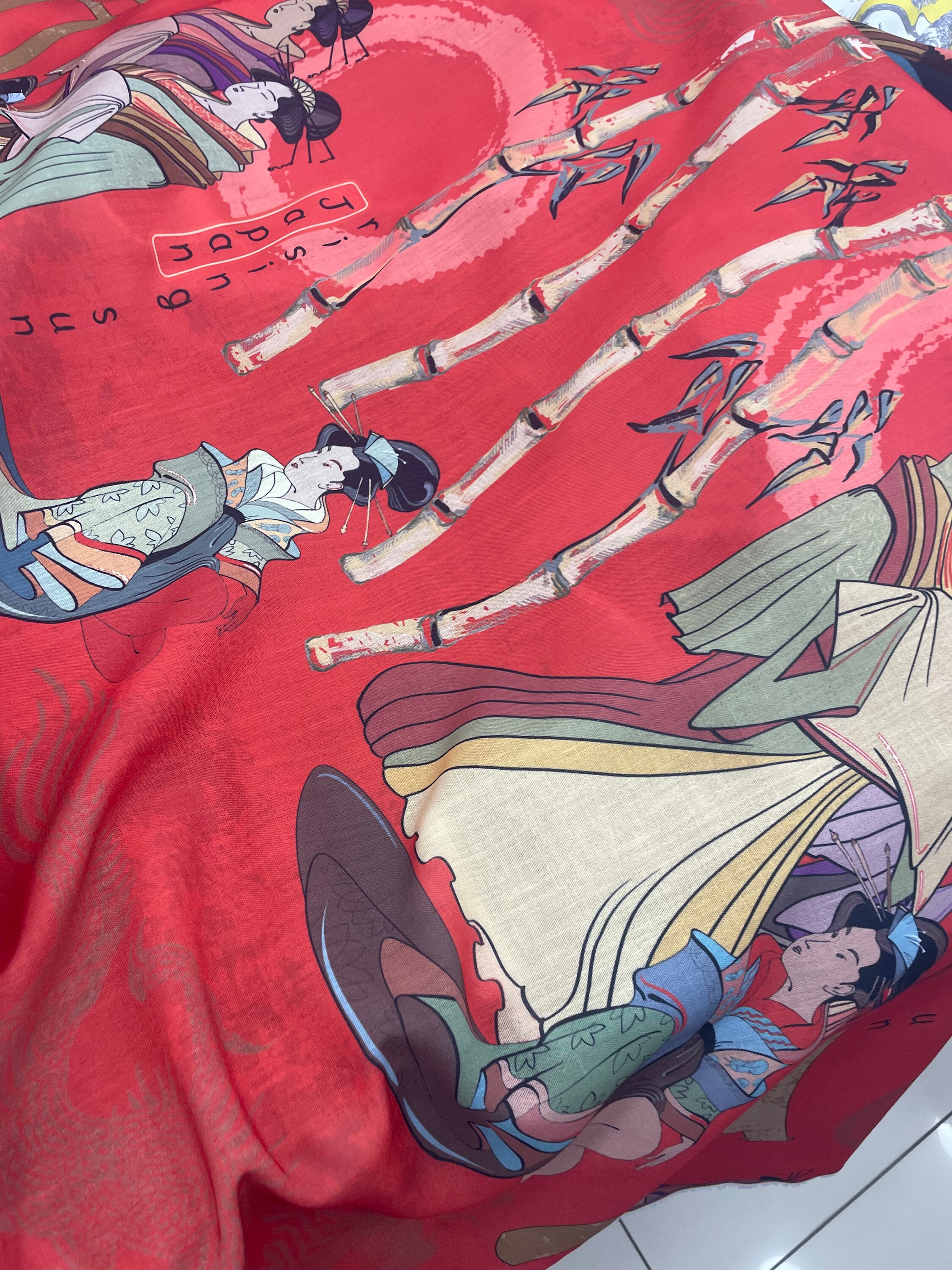 Geisha Pattern Fabric Kimono Fabric-highqualitypossibility - Etsy