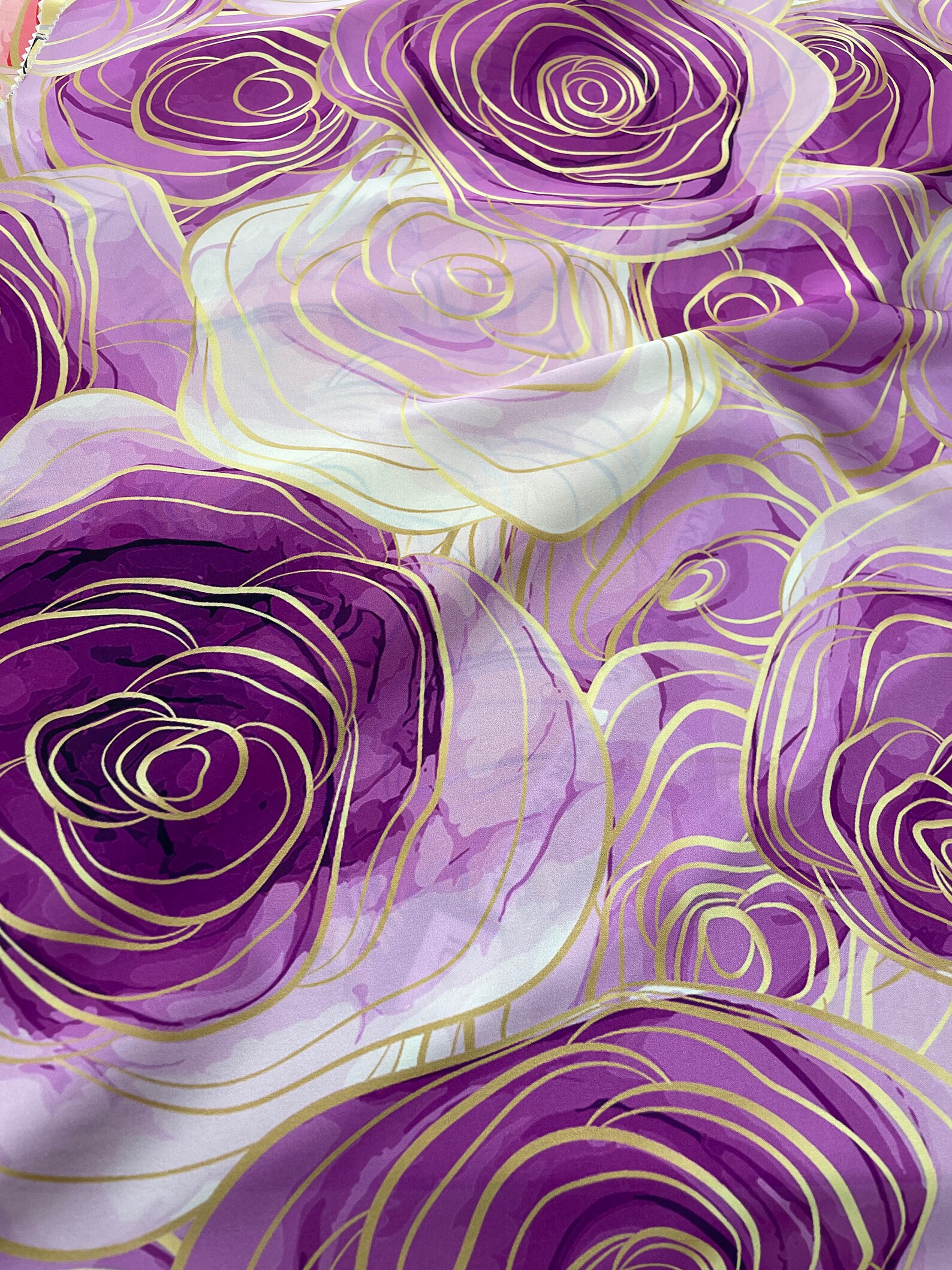 6 COLOR Floral Pattern Silk Satin Fabric, A Very Elegant Pattern-lr - Etsy