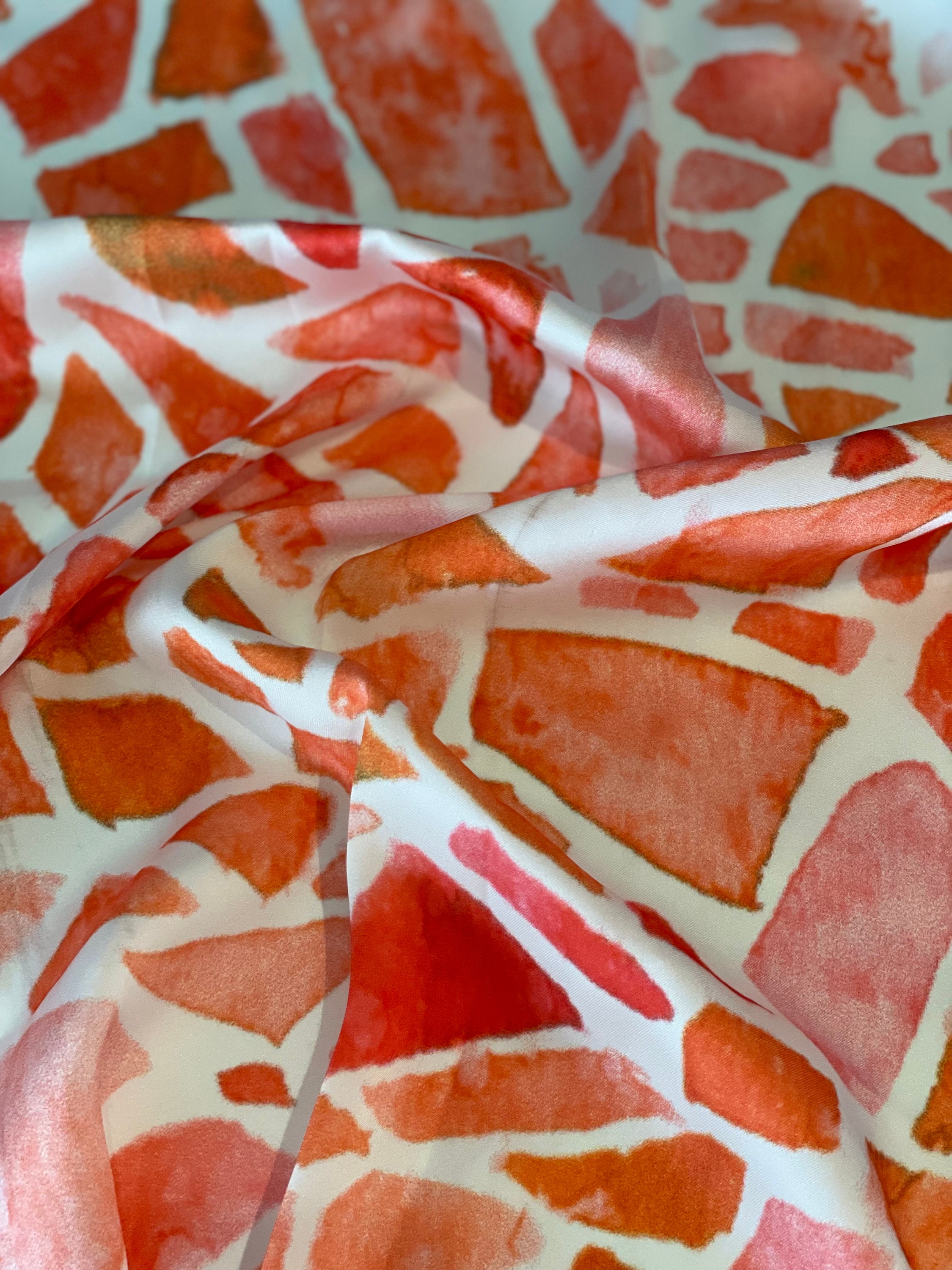 Mini Sweet Triangles Silk Satin Dress Fabric - Etsy
