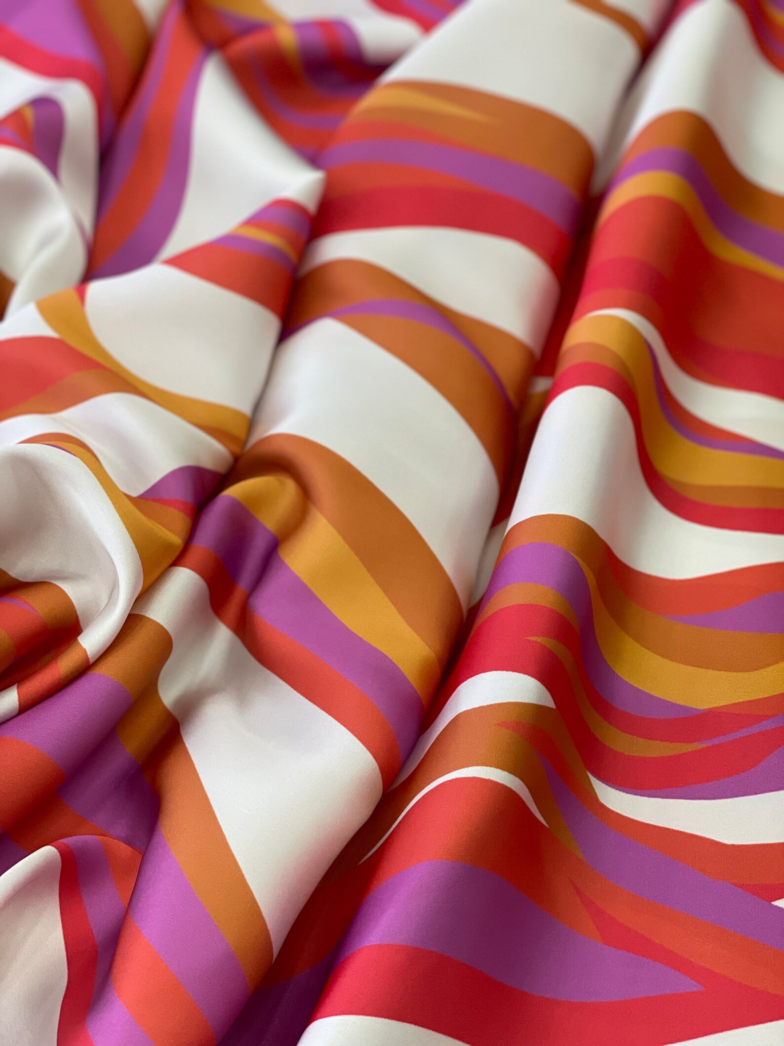 Zebra Pattern Silky Satin Fabricprinted on the Desired - Etsy