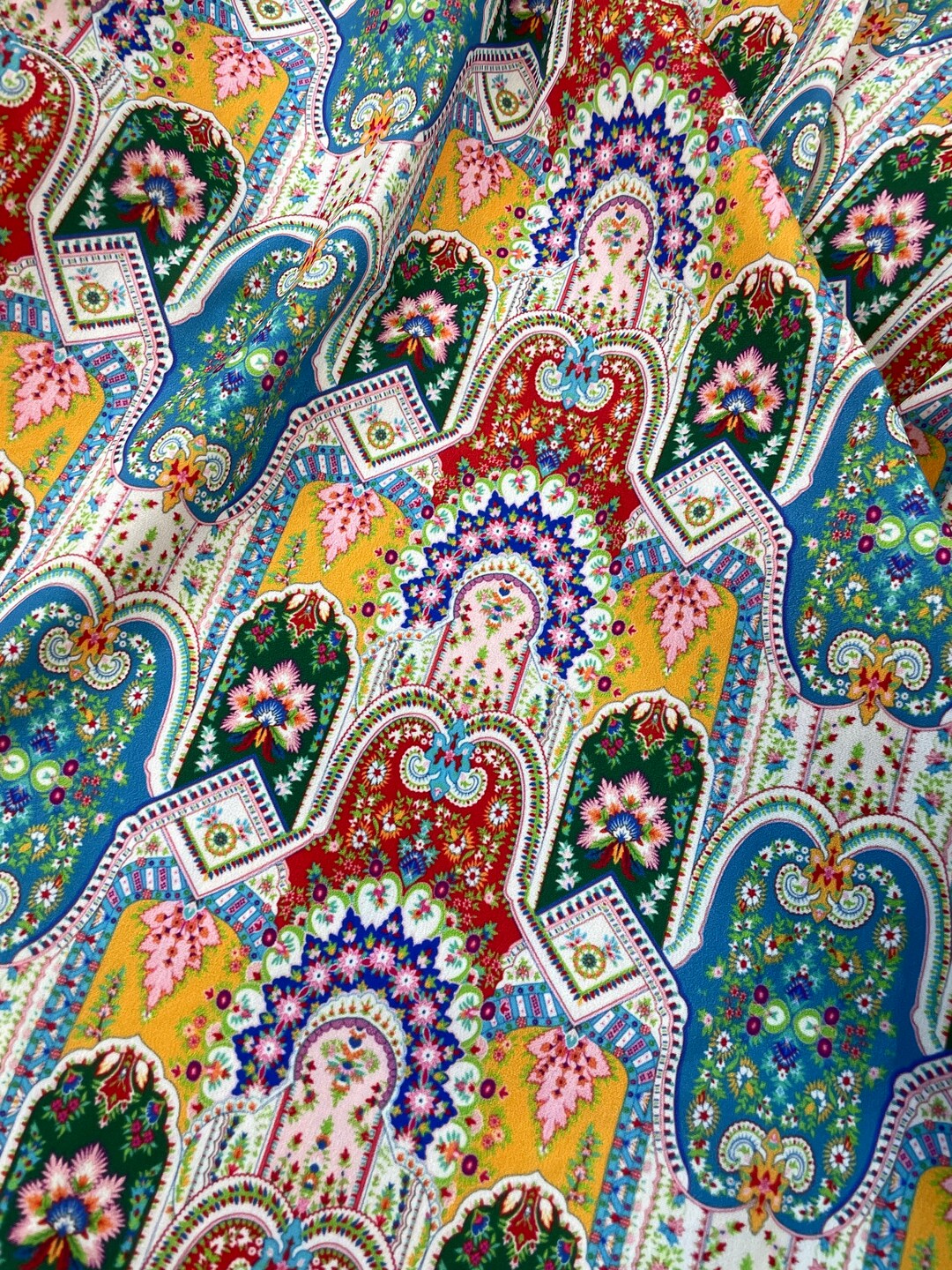 Bohemian Pattern Linen Fabric- Possibility to Print on Any Fabric You ...