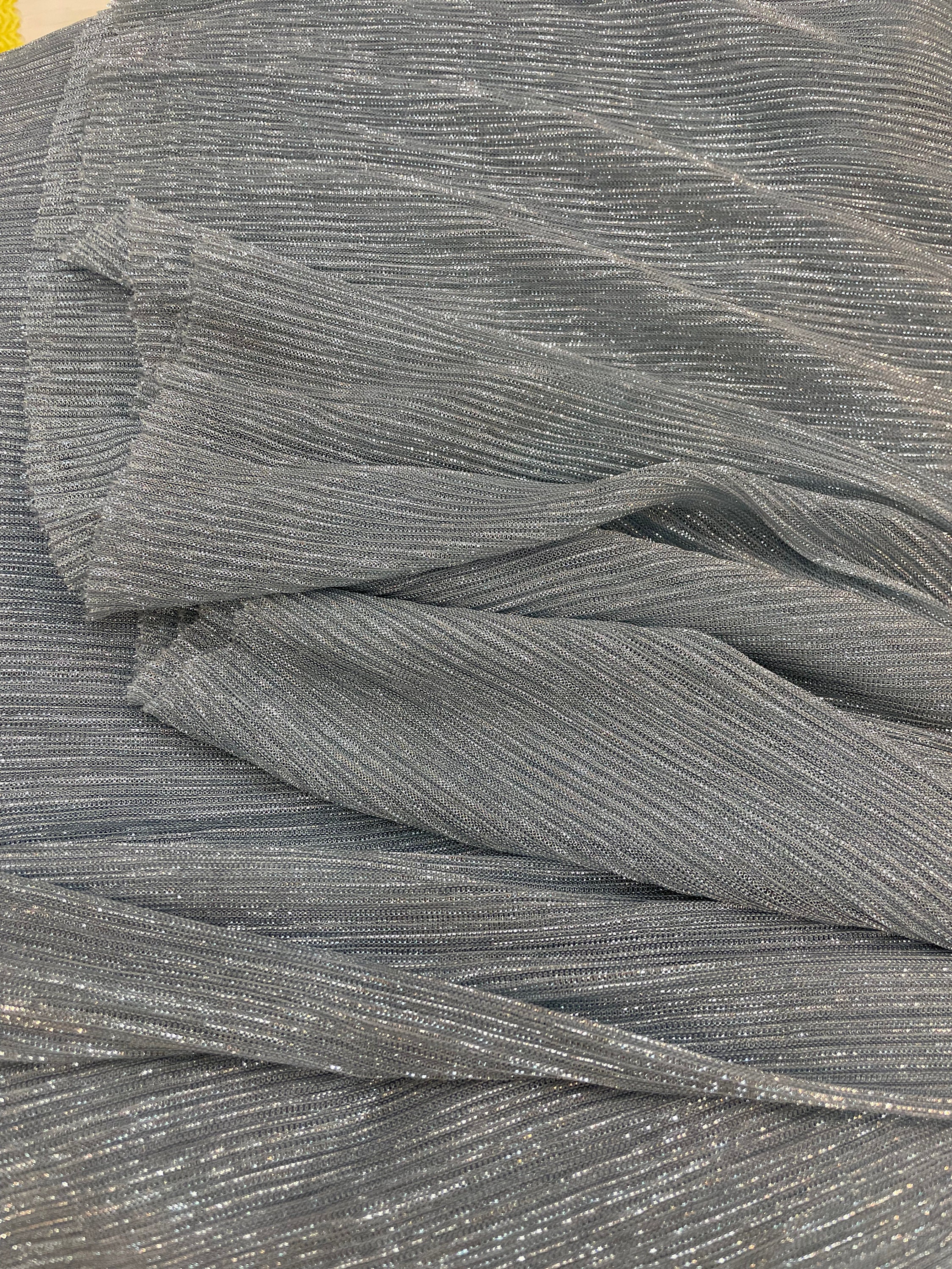 Metallic Crinkle Pleated Fabric: 2-way Stretch Moonlight Material - Etsy