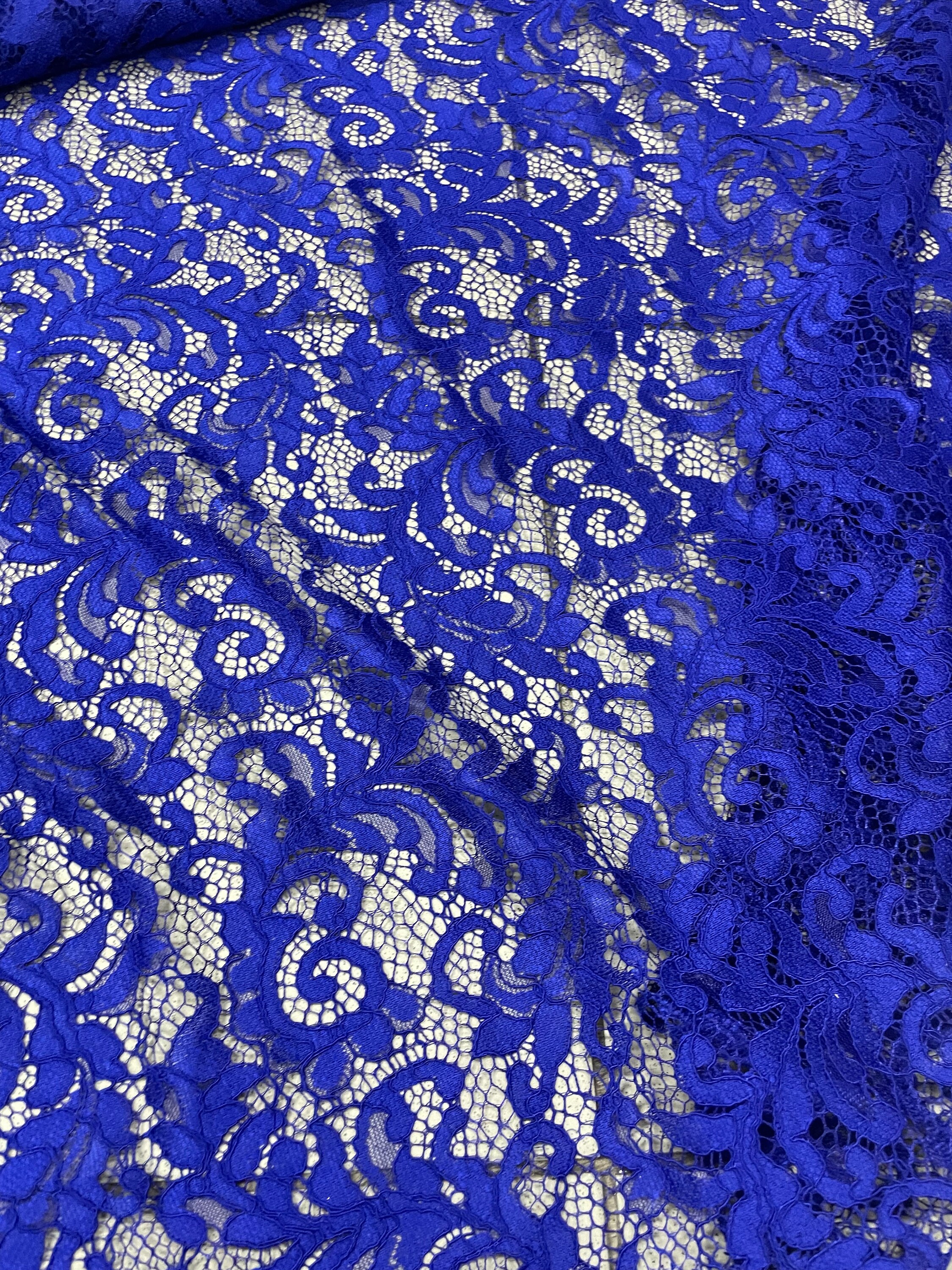 Sax Lace Fabric..mb - Etsy