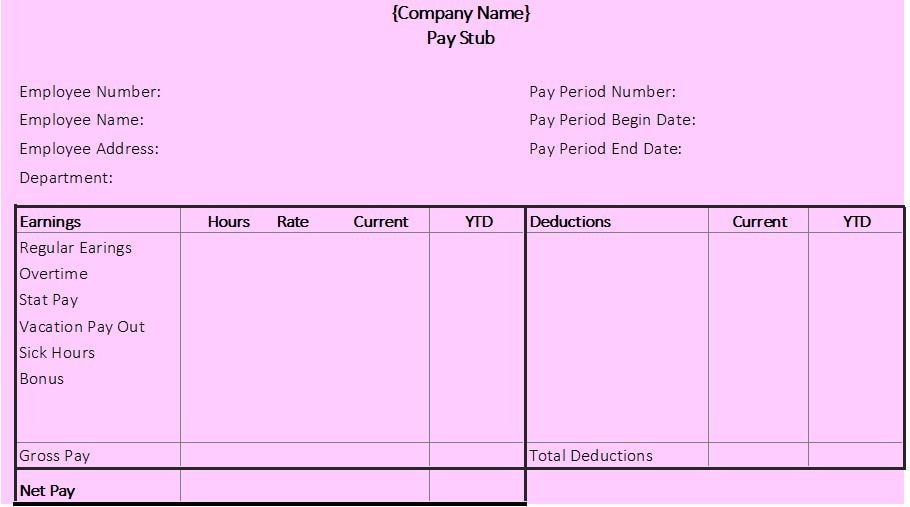 Pay Stub | Pay Slip | Pay Statement | Excel & PDF Templates | Digital ...