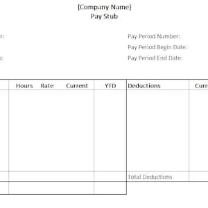 Pay Stub | Pay Slip | Pay Statement | Excel & PDF Templates | Digital ...