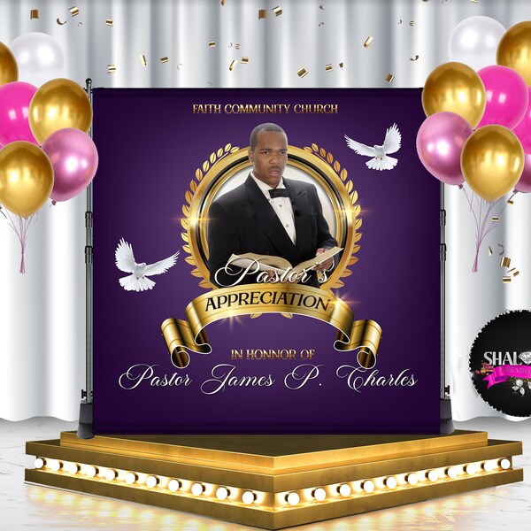 Pastor and Wife Anniversary Backdrop - Etsy