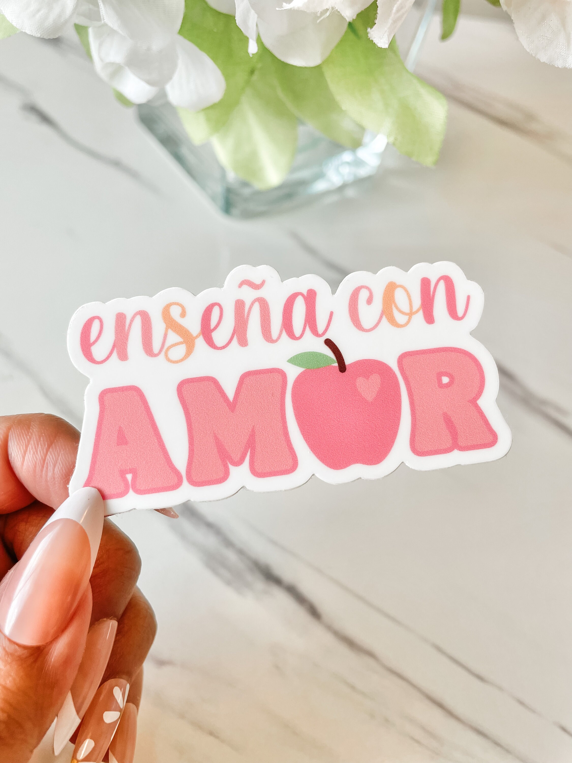 Enseña Con Amor Sticker Maestra Sticker Maestra Stickers Etsy