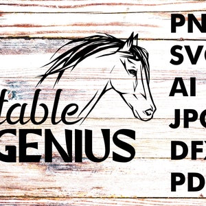 Instant Download / Stable Genius Svg, Digital Print Png, Horse Lovers ...