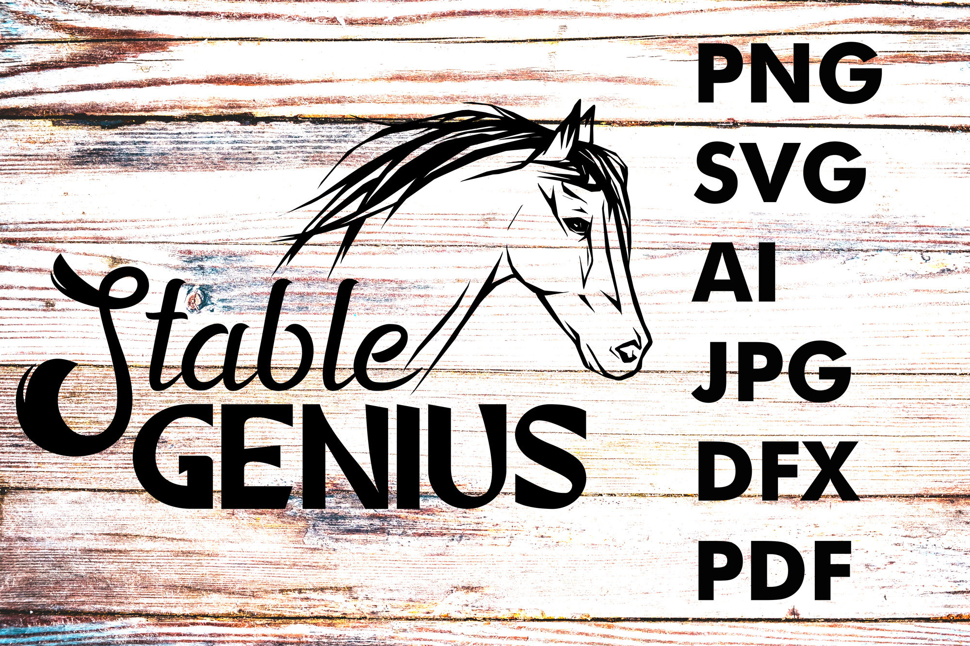 Instant Download / Stable Genius Svg, Digital Print Png, Horse Lovers ...