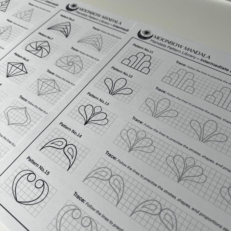 Intermediate Level, Mandala Patterns, Printable Practice Sheets ...