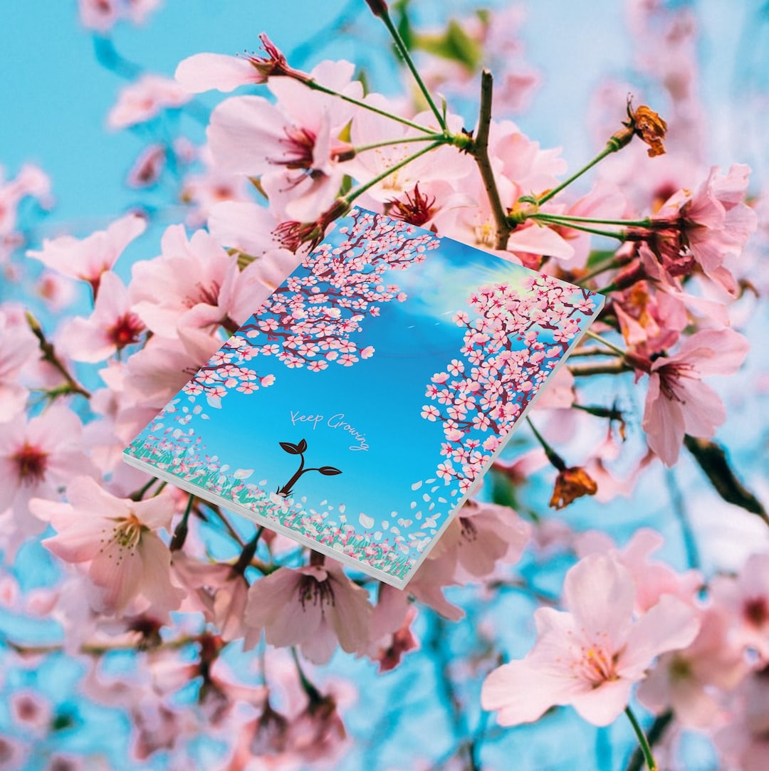 Front & Back Printable Journal Covers, Growing Tree Alt, Cherry Blossom ...