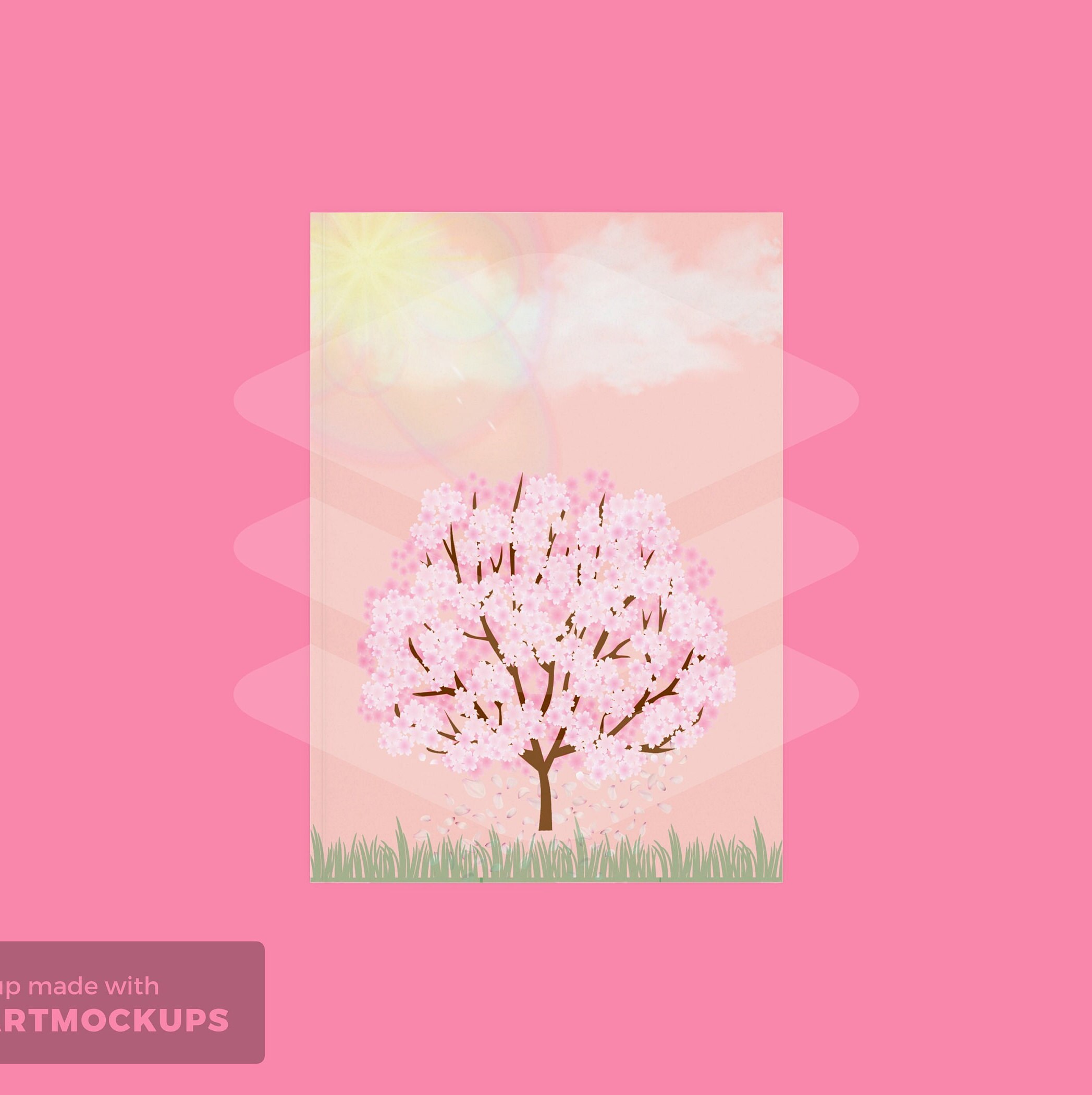 Front & Back Printable Journal Covers Growing Tree Cherry - Etsy