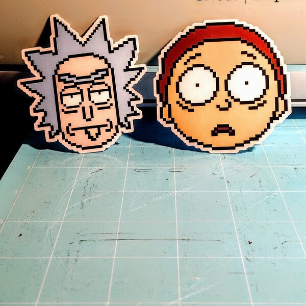 Rick and Morty Vinyl Decals - Etsy