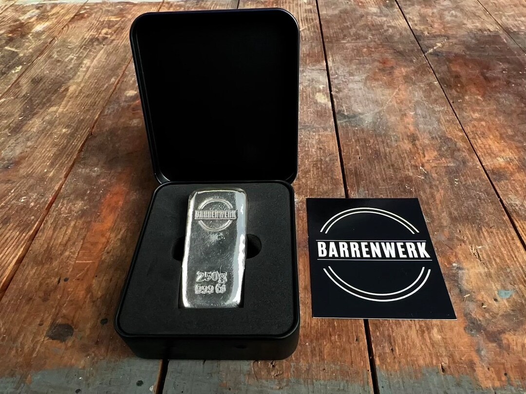 250g Barrenwerk Silver Bar, 999 Fine, Hand Crafted, Poured - Etsy