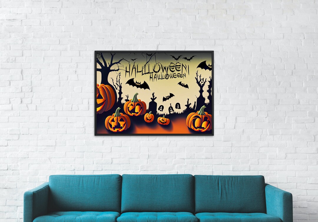HAPPY HELLO WEEN Wall Arts Spooky Night Sky Halloween - Etsy