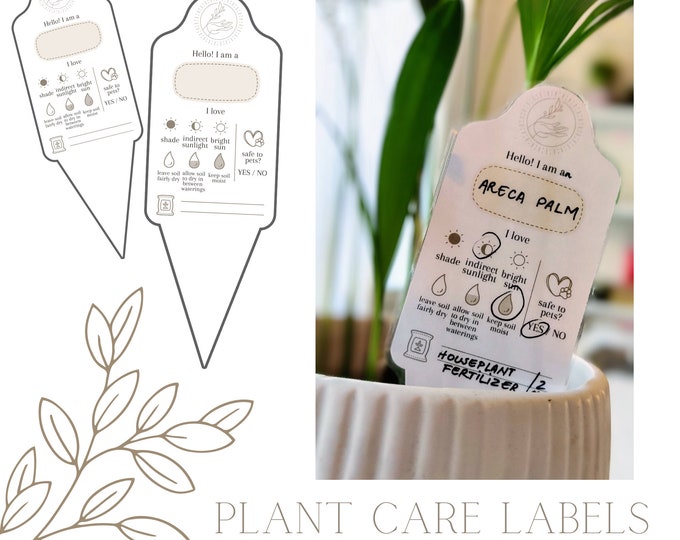Plant Care Labels - Plant Passport - Instructions Card - Printable ...