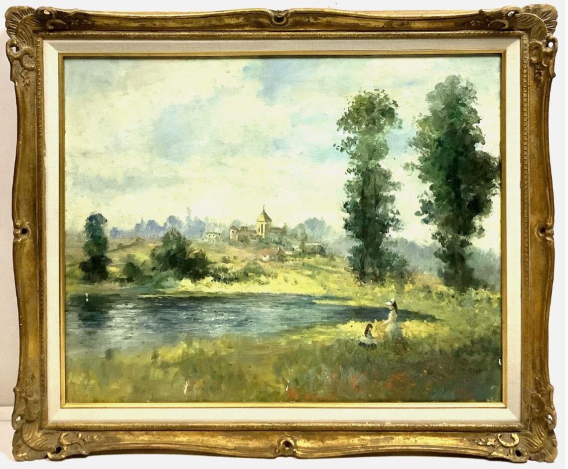 Marion Rice (20th C.) Oil on Canvas Landscape - Etsy