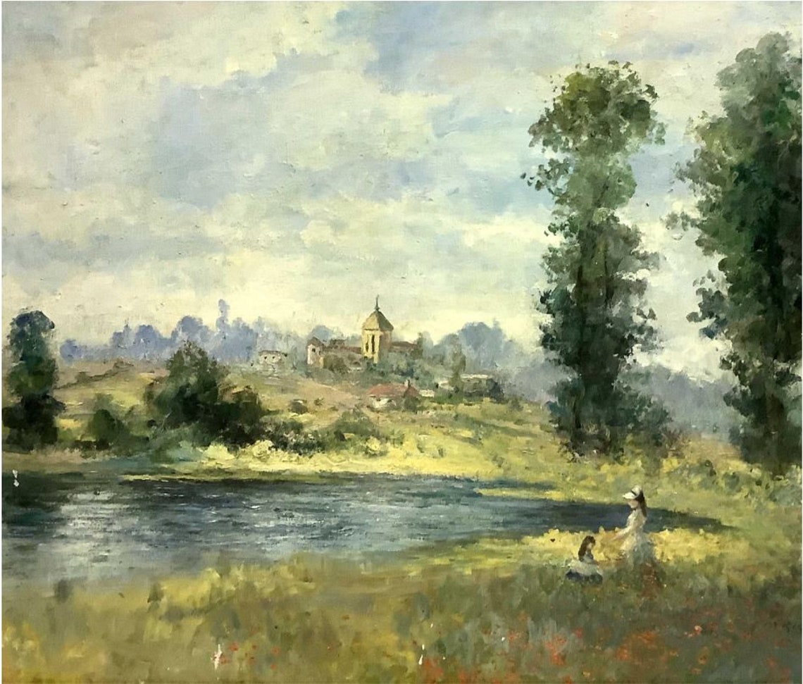 Marion Rice (20th C.) Oil on Canvas Landscape - Etsy