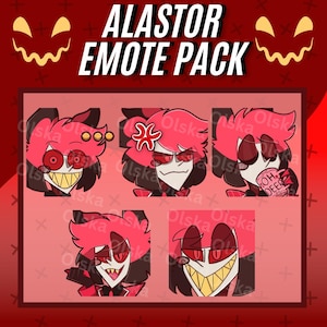Alastor Emote Pack / Hazbin Hotel Emotes / Twitch, Youtube, Discord - Etsy