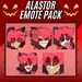 Alastor Emote Pack / Hazbin Hotel Emotes / Twitch, Youtube, Discord - Etsy