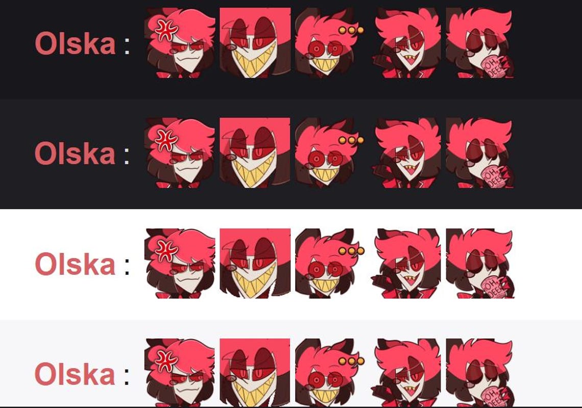 Alastor Emote Pack / Hazbin Hotel Emotes / Twitch, Youtube, Discord - Etsy