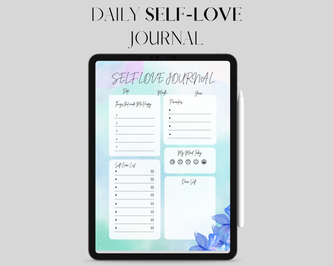 Daily Self-love Journal - One Page Printable Journal - Etsy