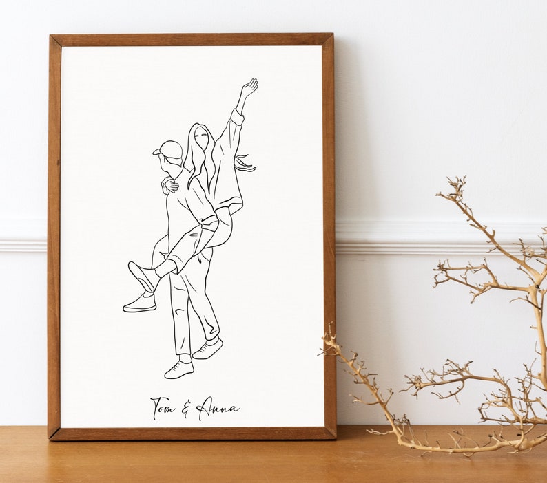 Personalized Drawing Custom One Line Drawing One Line - Etsy