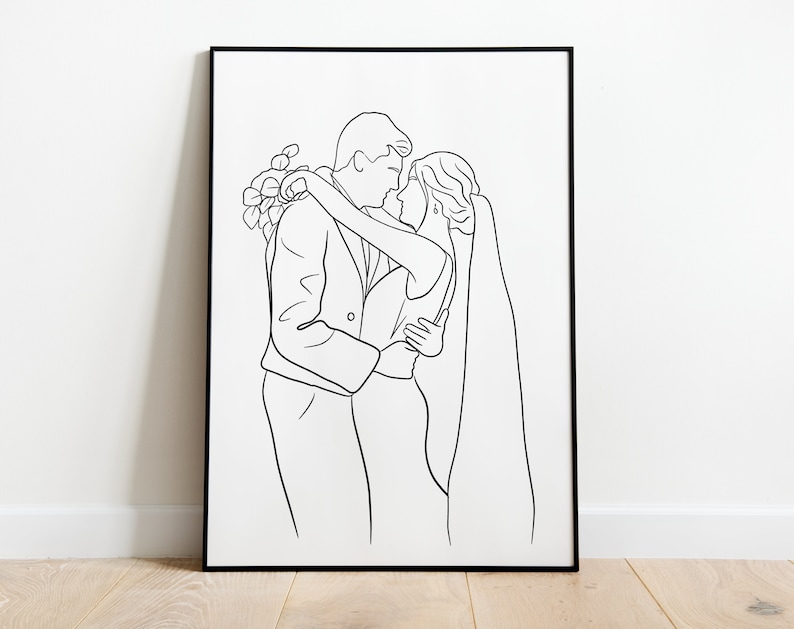 Personalized Drawing Custom One Line Drawing One Line - Etsy