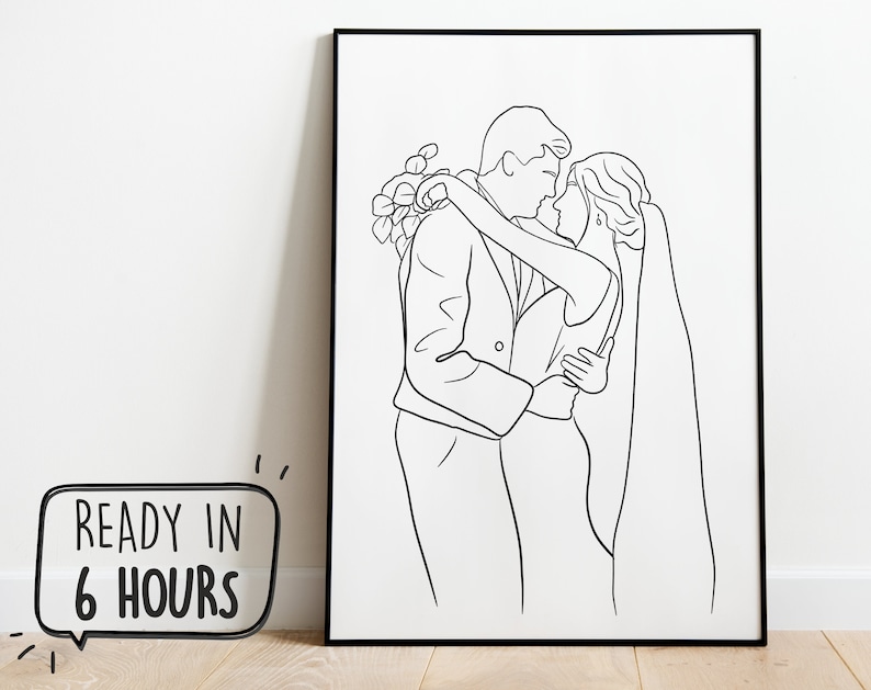 Personalized Drawing Custom One Line Drawing One Line - Etsy