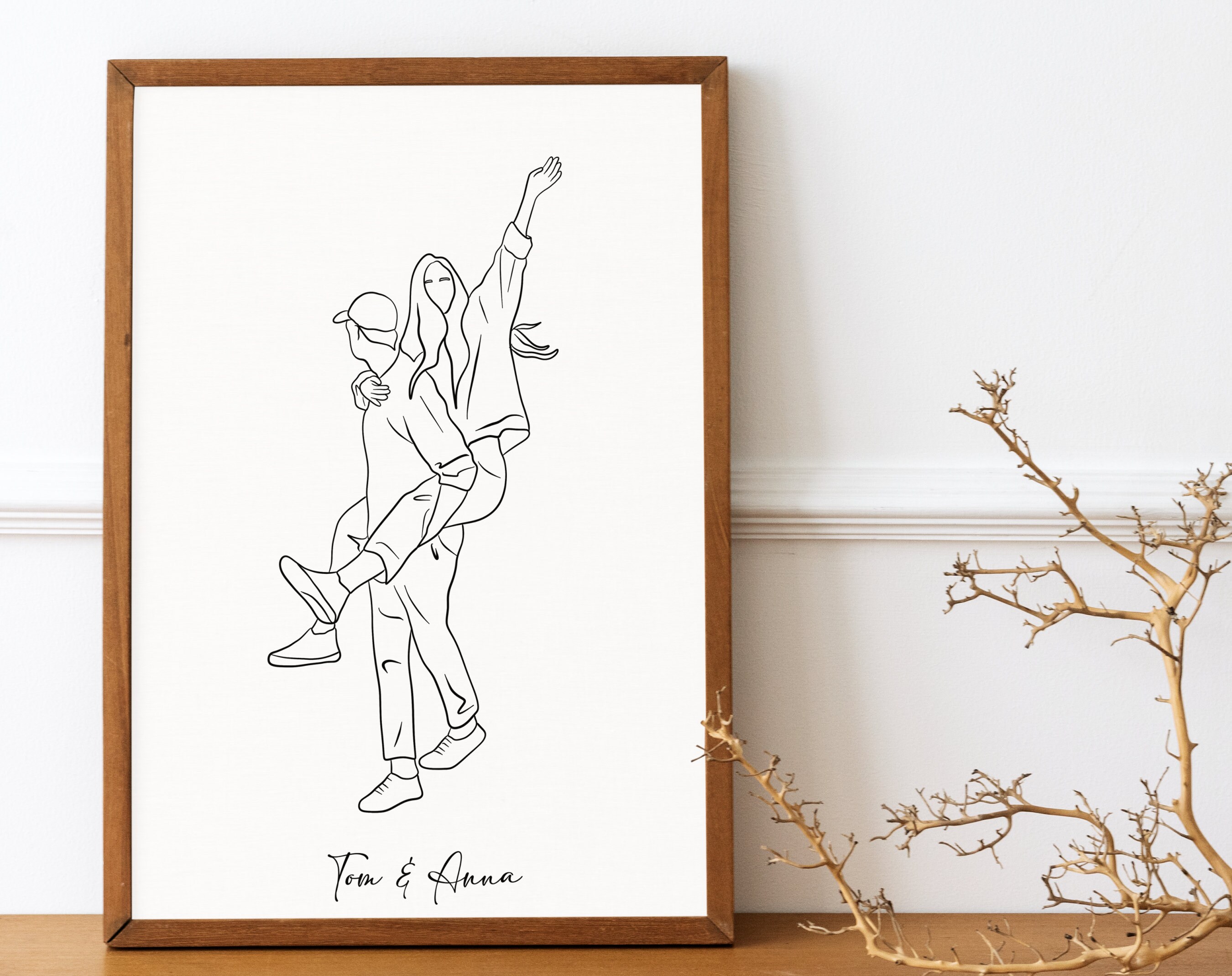 Custom Family Portrait Custom Line Portrait Personalized - Etsy