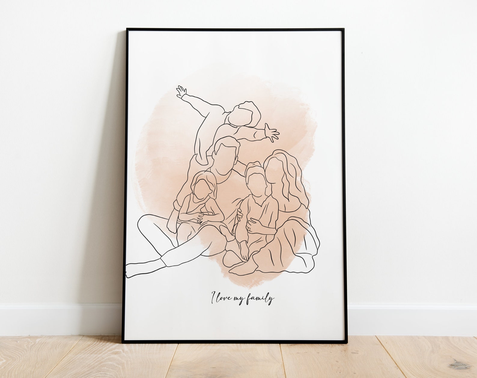 Custom Line Drawing Custom Family Drawing From Photo - Etsy