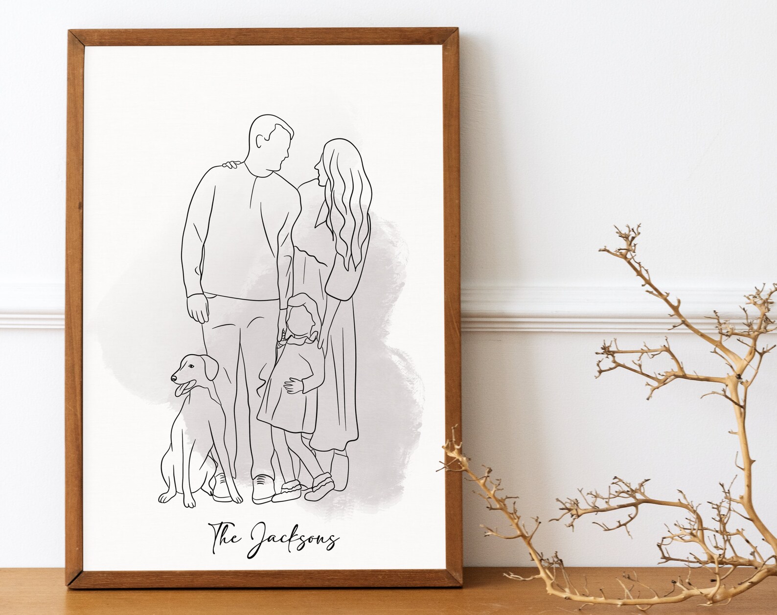 Custom Line Drawing Custom Family Drawing From Photo - Etsy