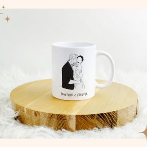 Personalized Line Drawing Mug - Custom Artistic Portrait From Your ...
