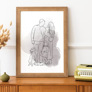 Custom Line Drawing, Personalised Gift, Custom Illustration, Digital ...