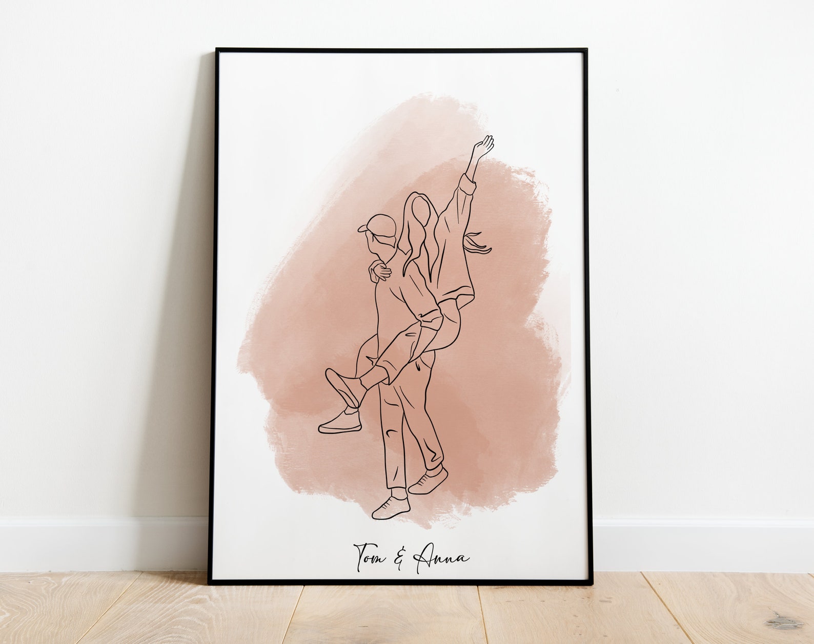 Custom Line Drawing First Anniversary Gift Portrait From - Etsy